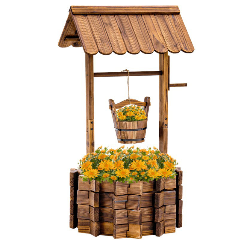 Loon Peak Amirul Wishing Well for Outdoors Planter for Plants Flowers ...