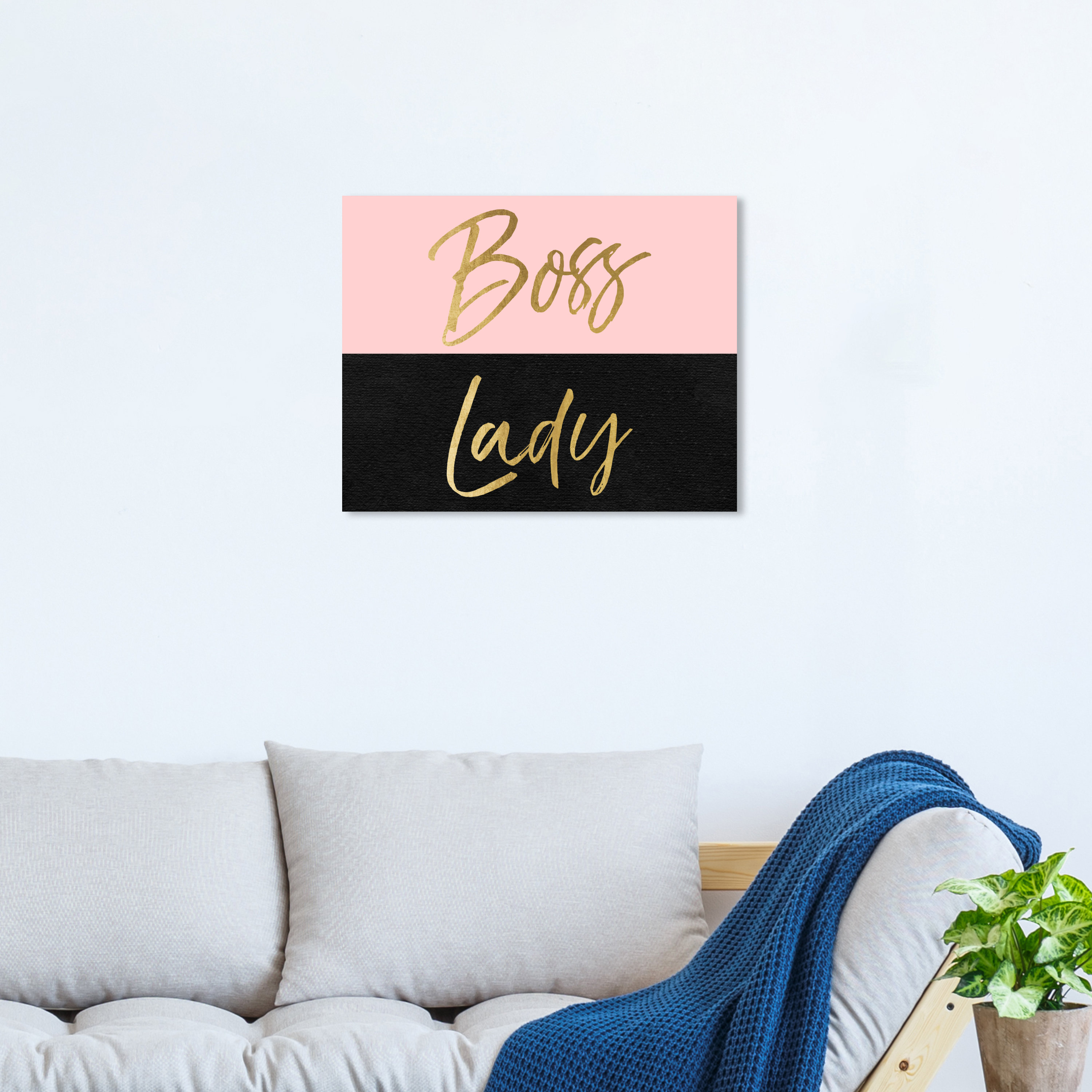 Oliver Gal Prints Boss Lady Pink And Gold, Boss Lady Inspiration Modern ...