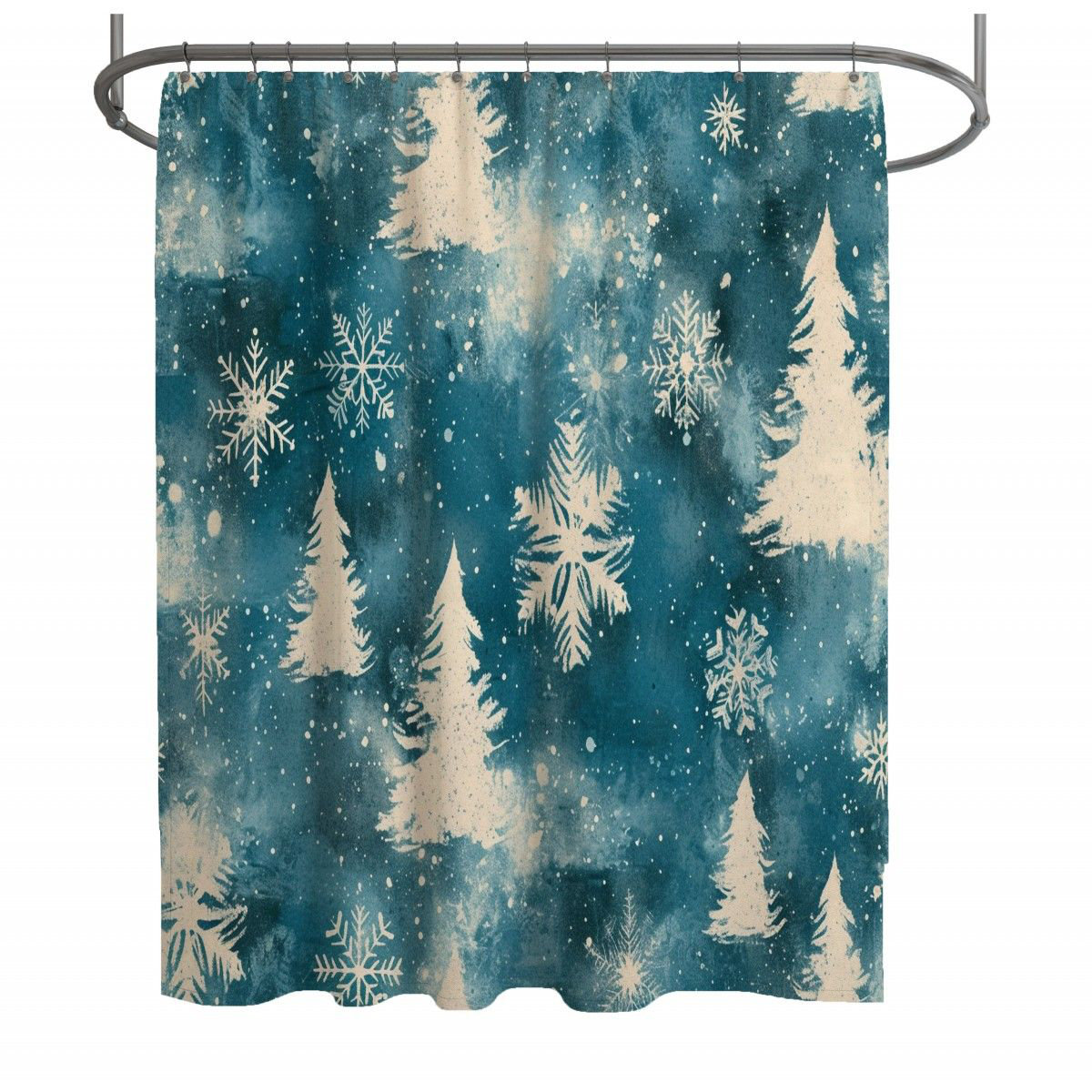 VisionDecor Winter Shower Curtain - Whimsical Bathroom Decor | Wayfair