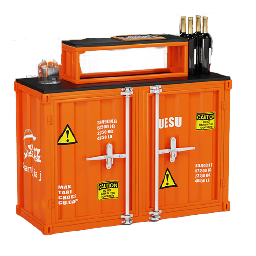 Industrial Style Sofa Container Style Sideboard With Wooden Top 59.05 ...