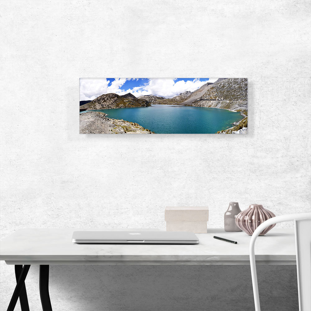 ARTCANVAS Gorgeous Lake in Lima Peru - Wrapped Canvas Panoramic ...