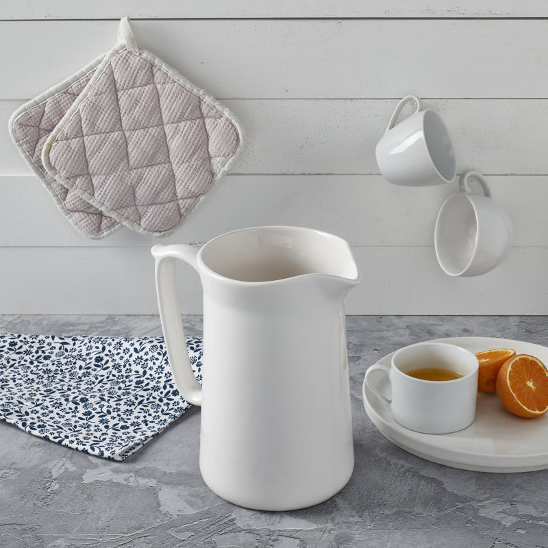 Denmark Tools for Cooks 2.1L Stoneware Pitcher White Bistro | Wayfair