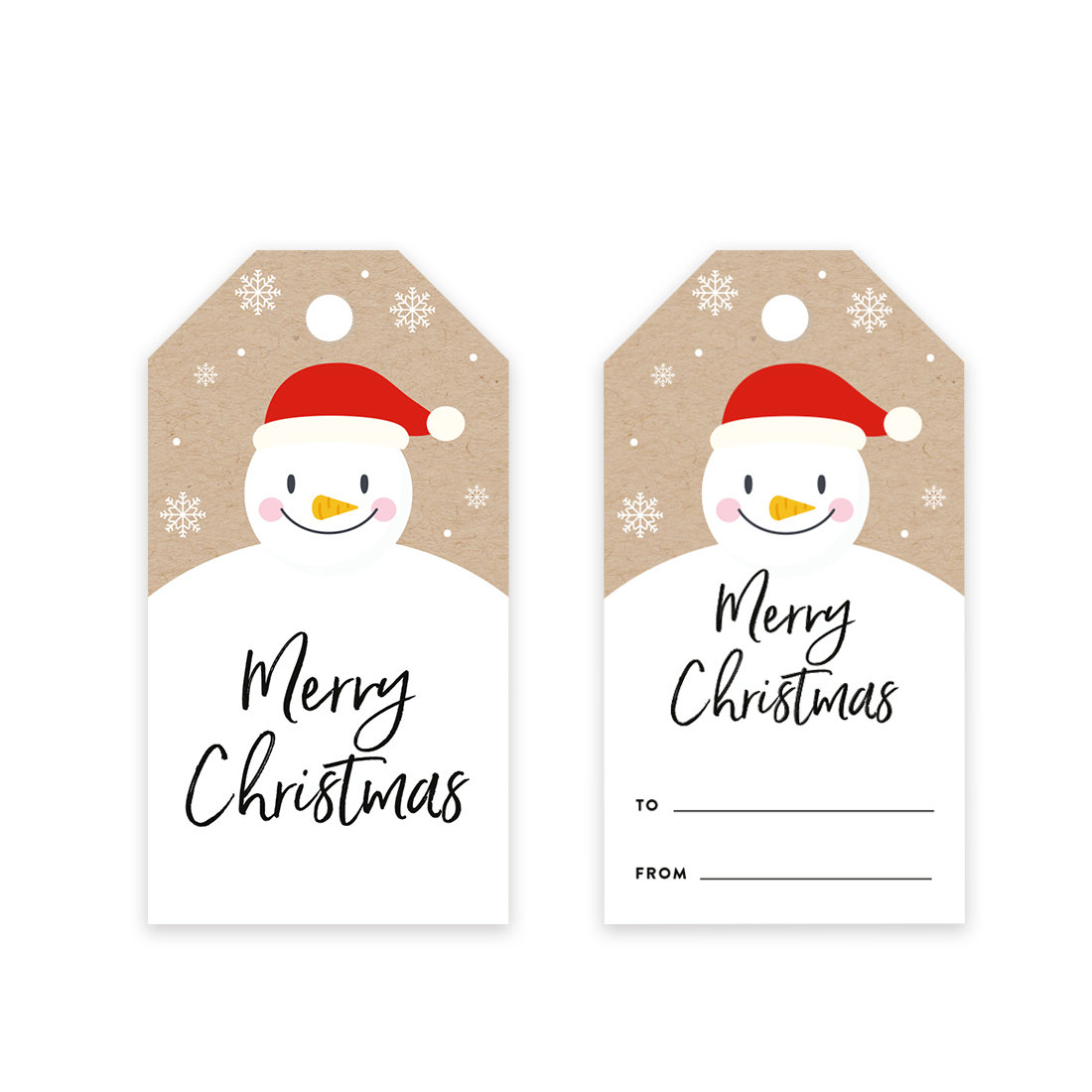 Ophelia & Co. Paquet de 60 étiquettes de cadeau de Noël «Merry ...