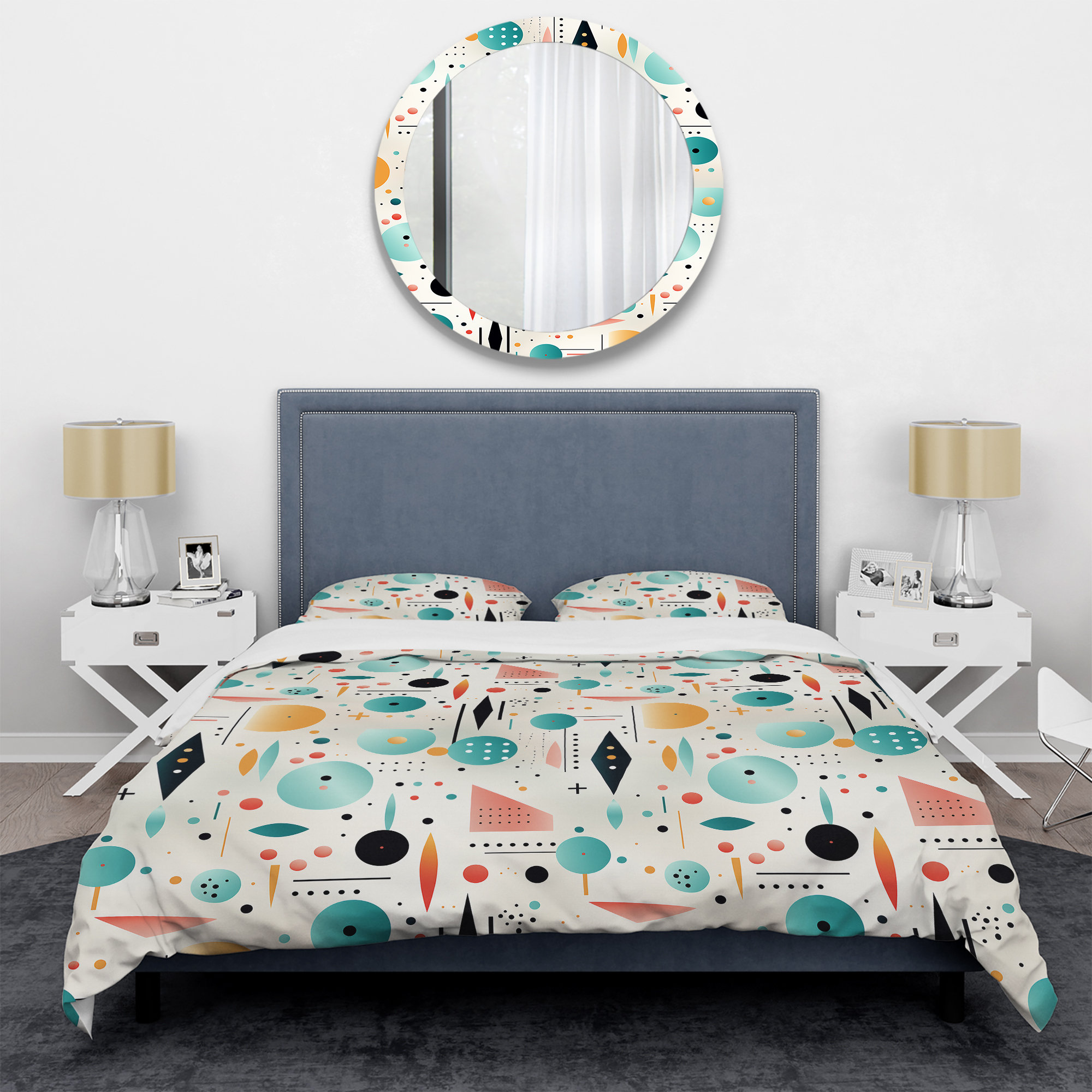 Design Art Soft Color Geometry Collage Serenade Duvet Cover Set | Wayfair