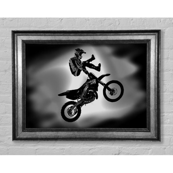 Bright Star Free Style Motorcross B N W - Single Picture Frame Art ...