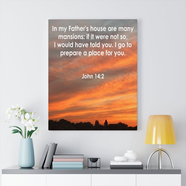 Blue Elephant In My Father's House John 14:2 - Wrapped Canvas Art ...
