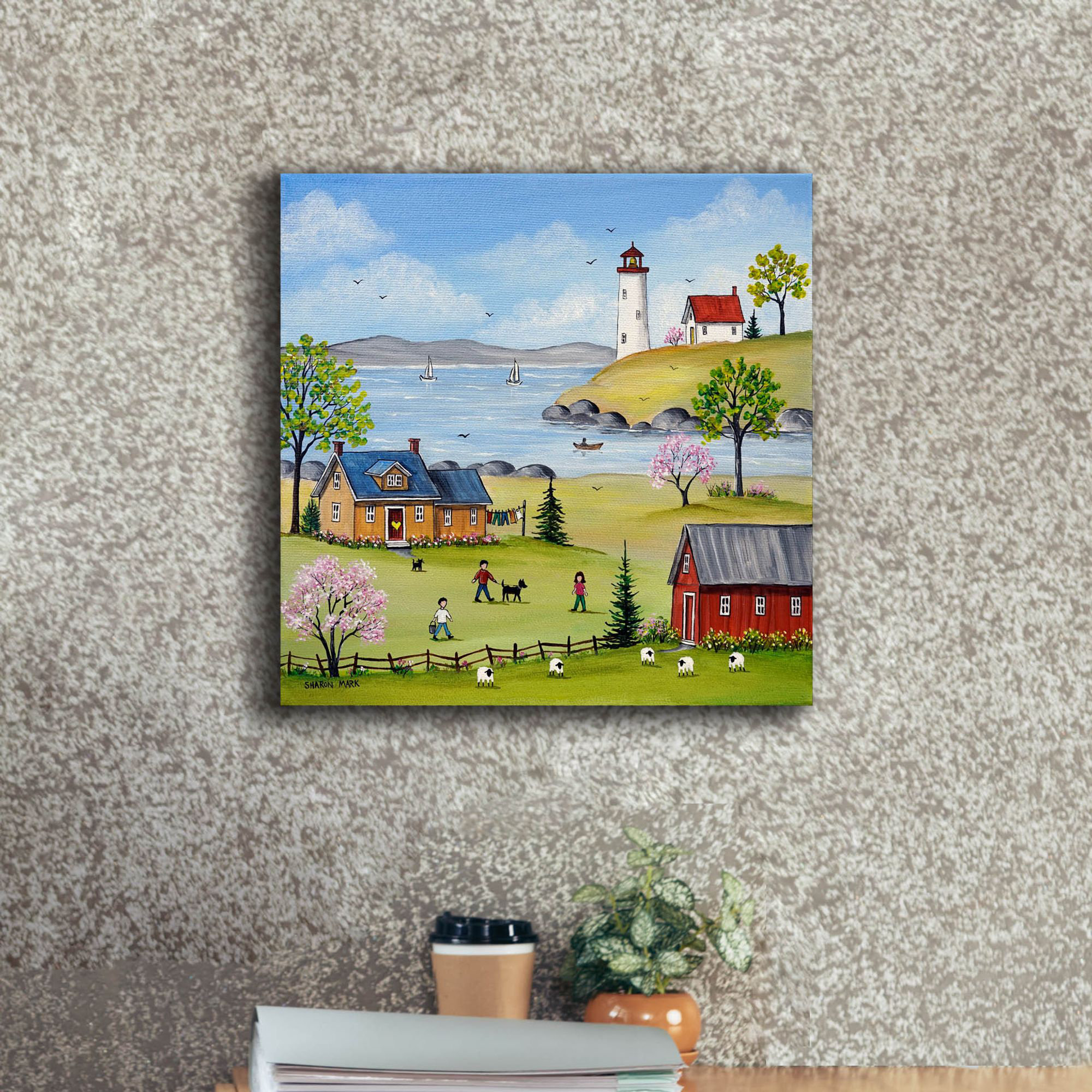 Breakwater Bay Drost At The Bay On Canvas by Sharon Mark Print | Wayfair