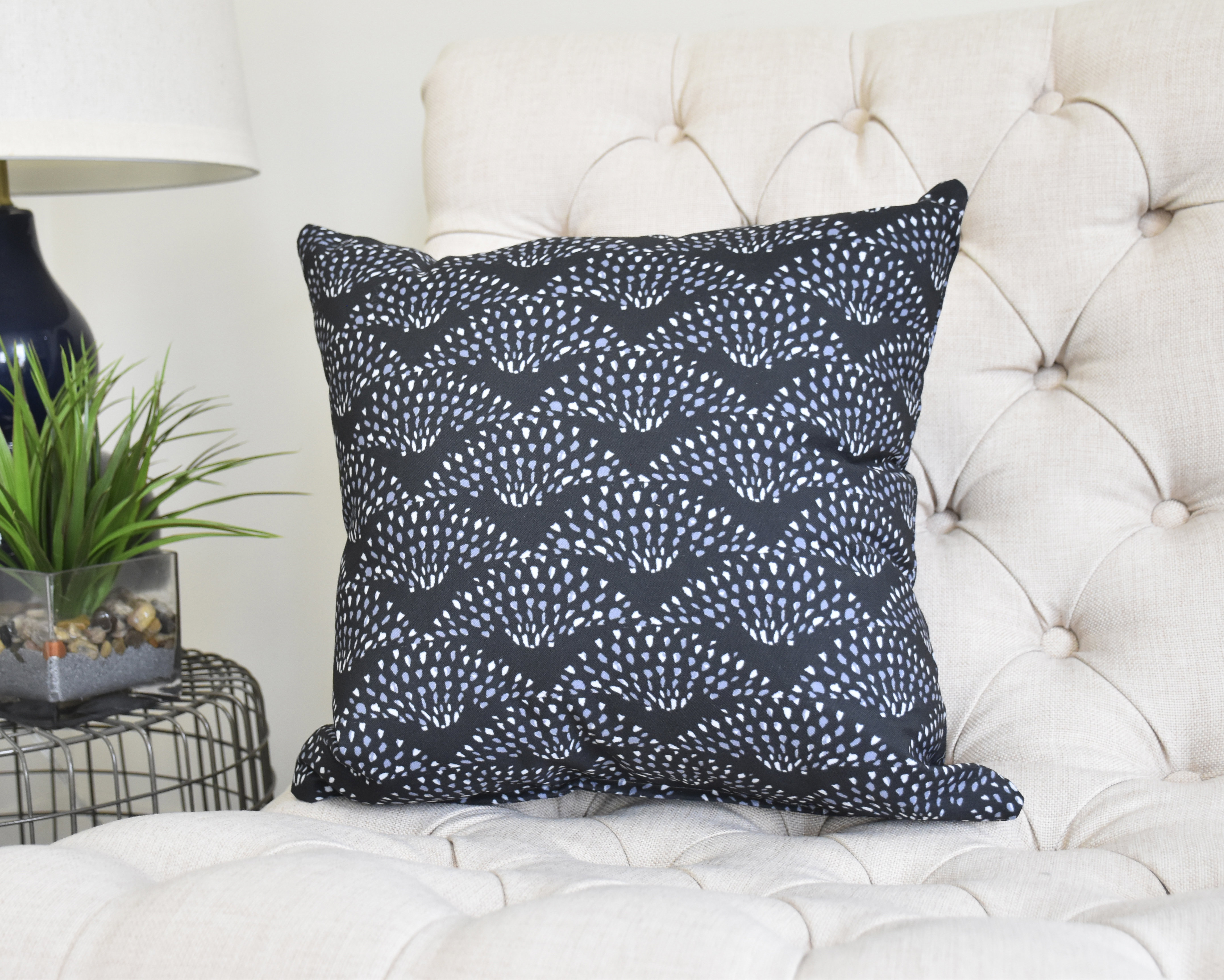 e by design Fickle Florals Fan Dance Square Pillow Cover & Insert | Wayfair