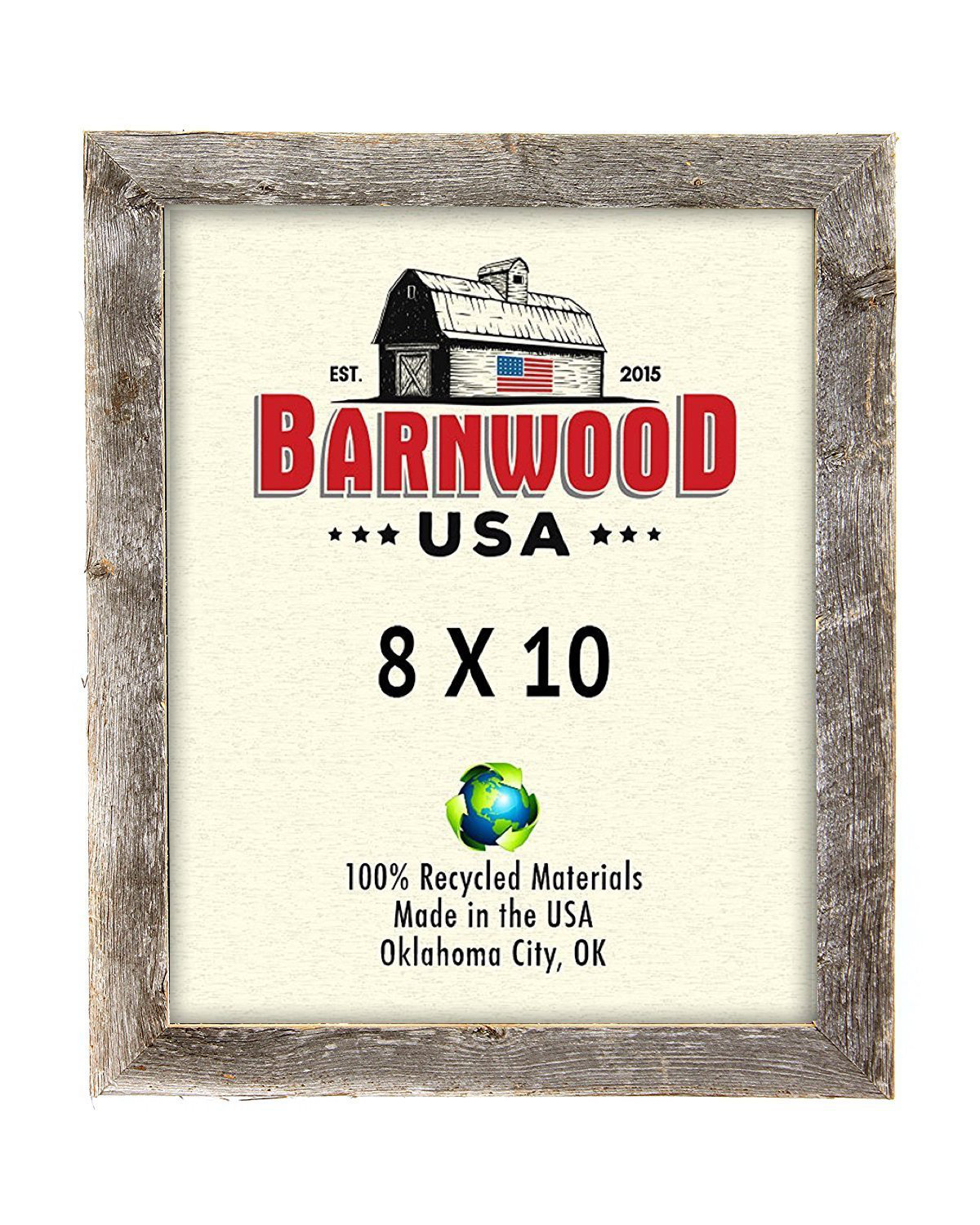 BarnwoodUSA Rustic 100% Reclaimed Wood Weathered Picture Frame ...
