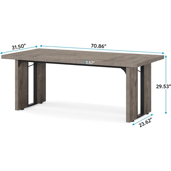 The Twillery Co.® Coleshill 70.9'' W Rectangle Executive Desk & Reviews ...