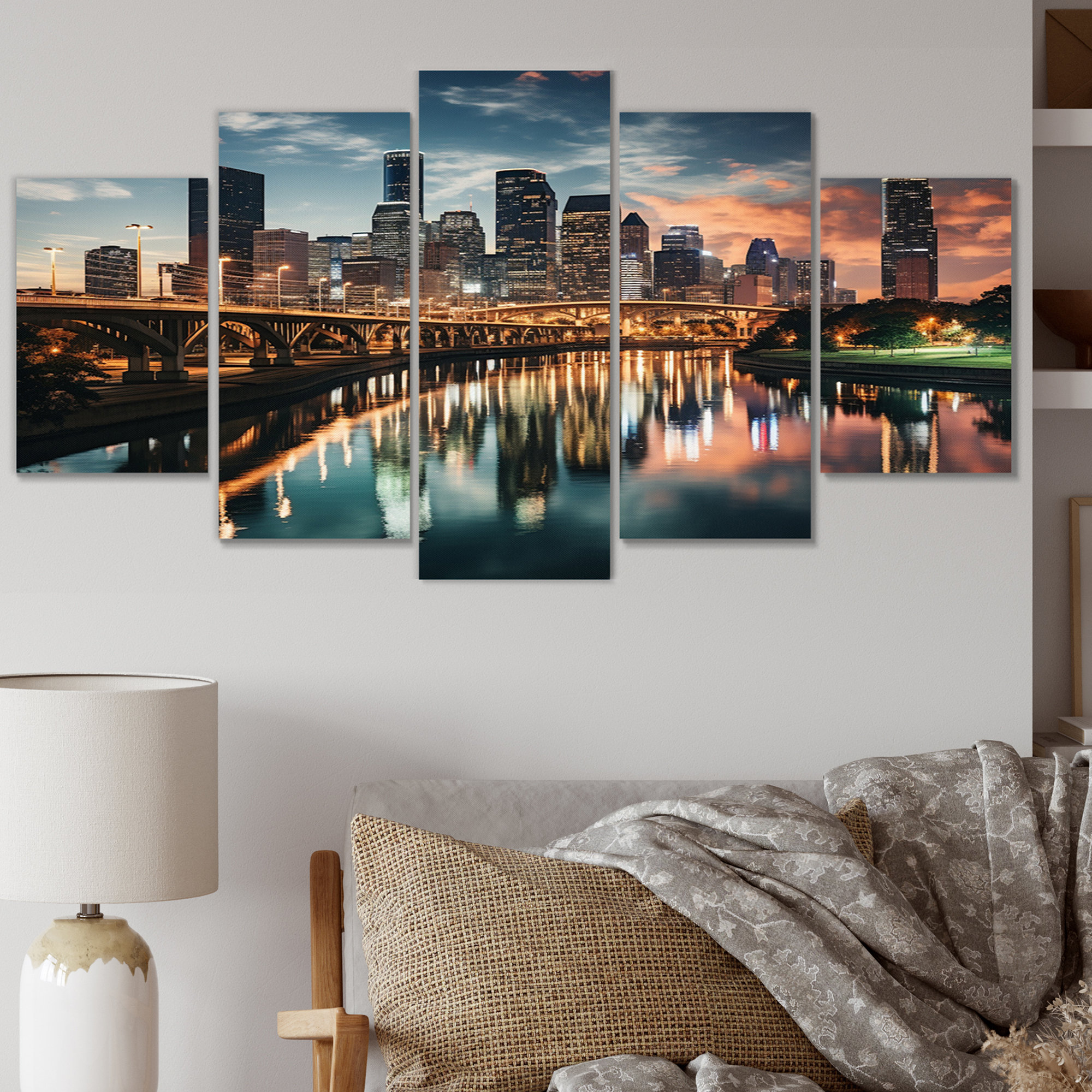 Design Art 5 Houston City Horizons II Wall Decor Set | Wayfair
