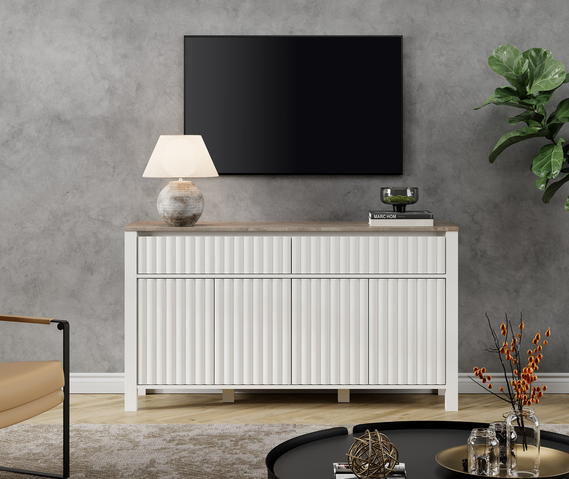 Ebern Designs Elidio Storage Credenza - Wayfair Canada