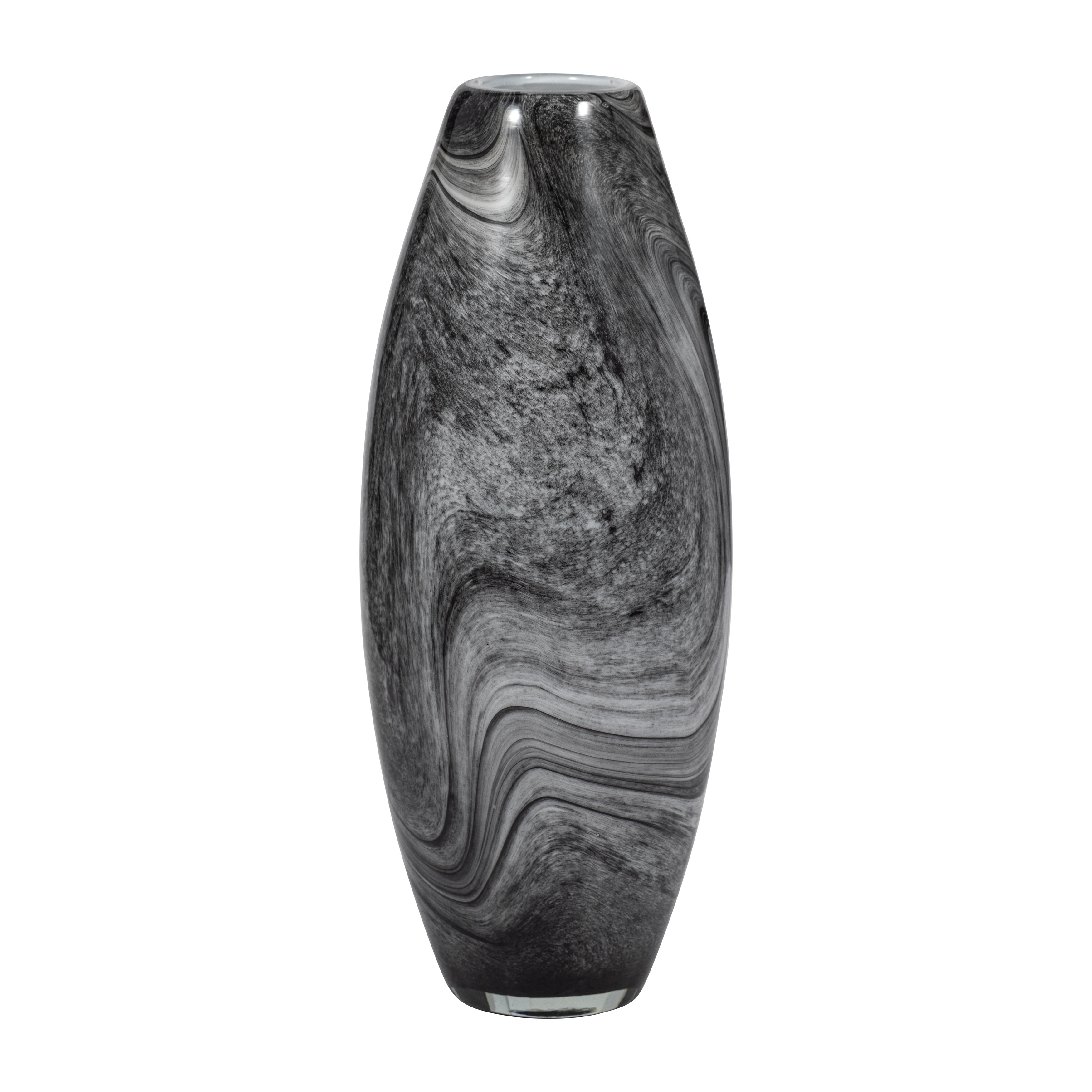 Birch Lane™ Katrina Grey Swirl Glass Vase & Reviews | Wayfair