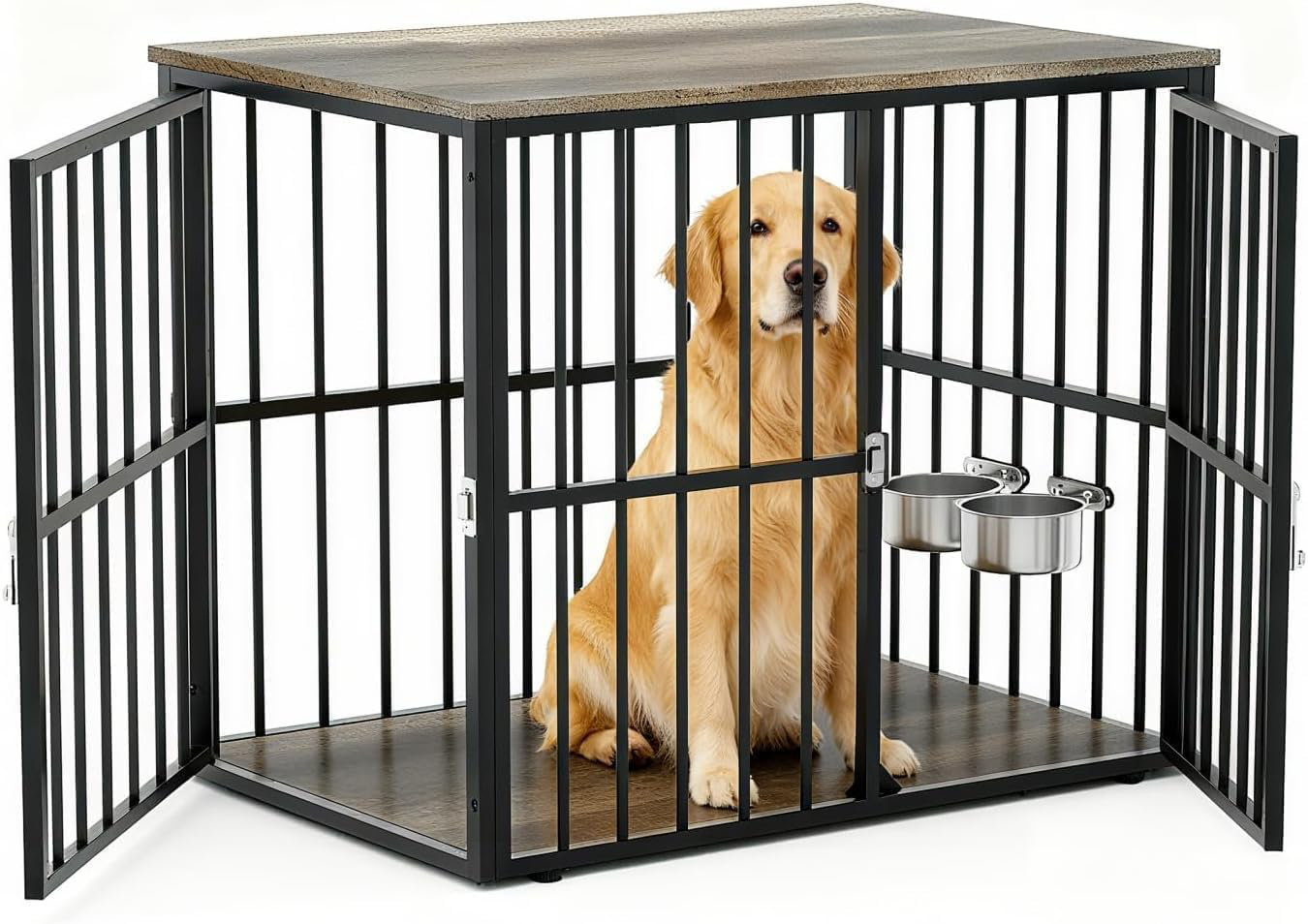 Tucker Murphy Pet™ 43" Wooden Dog Crate Furniture, Indoor Pet Kennel ...