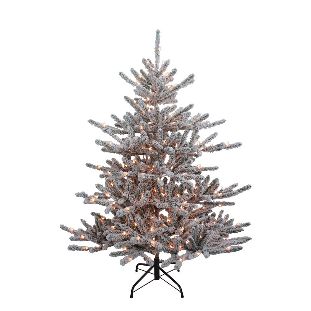 Kurt Adler 5' Frosted Artificial Pine Flocked/Frosted Christmas Tree ...