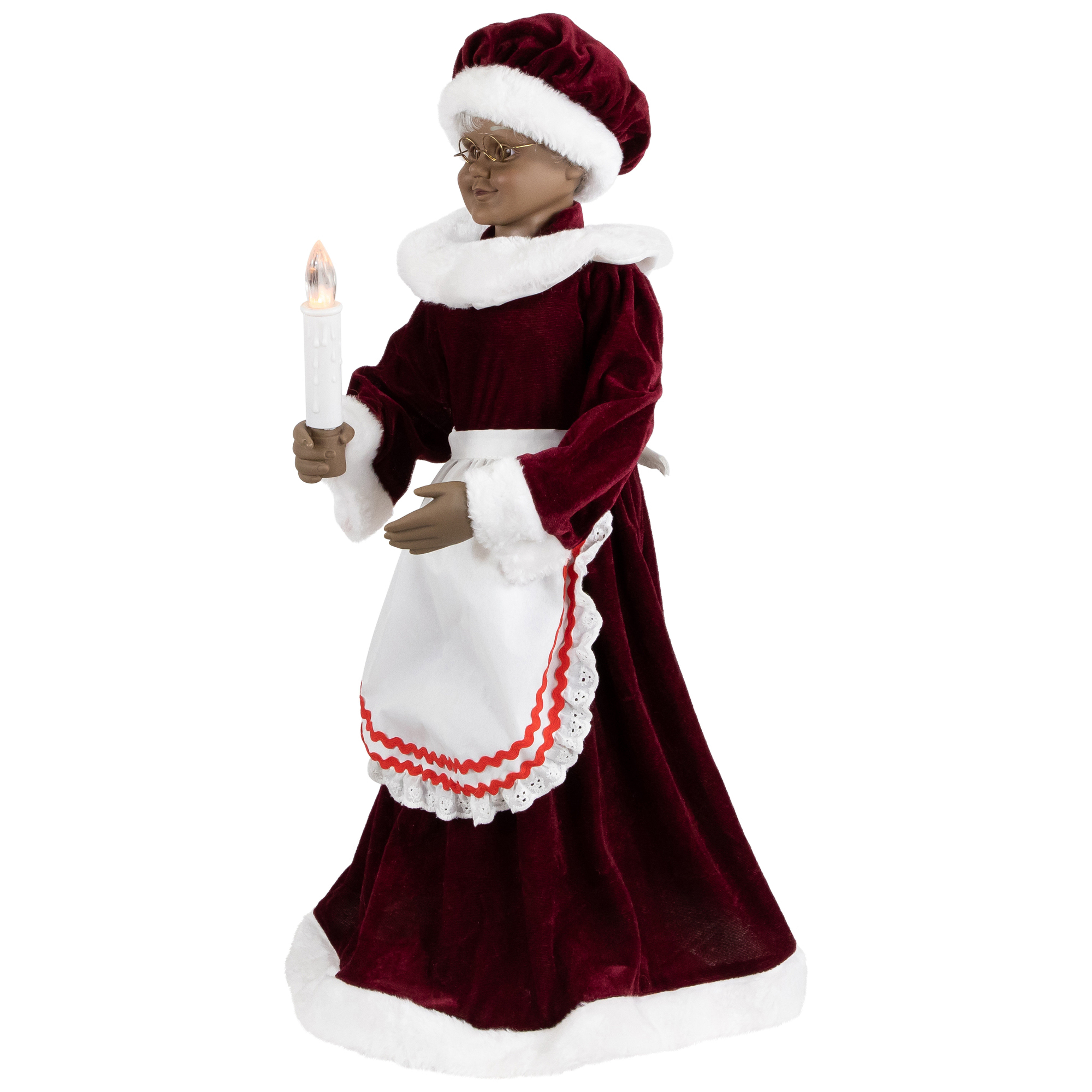 Northlight Seasonal African American Animated Mrs. Claus With Lighted ...