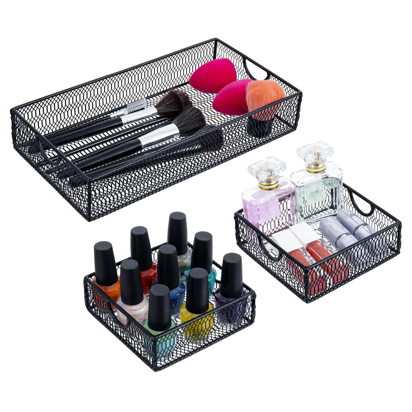 Wrought Studio™ Office Metal Wire Desk Supplies Organizer | Wayfair