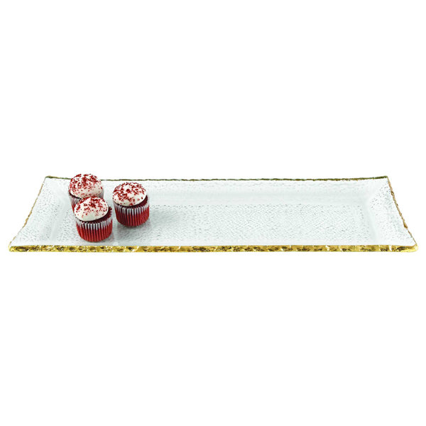 Everly Quinn Memke Glass Tray | Wayfair