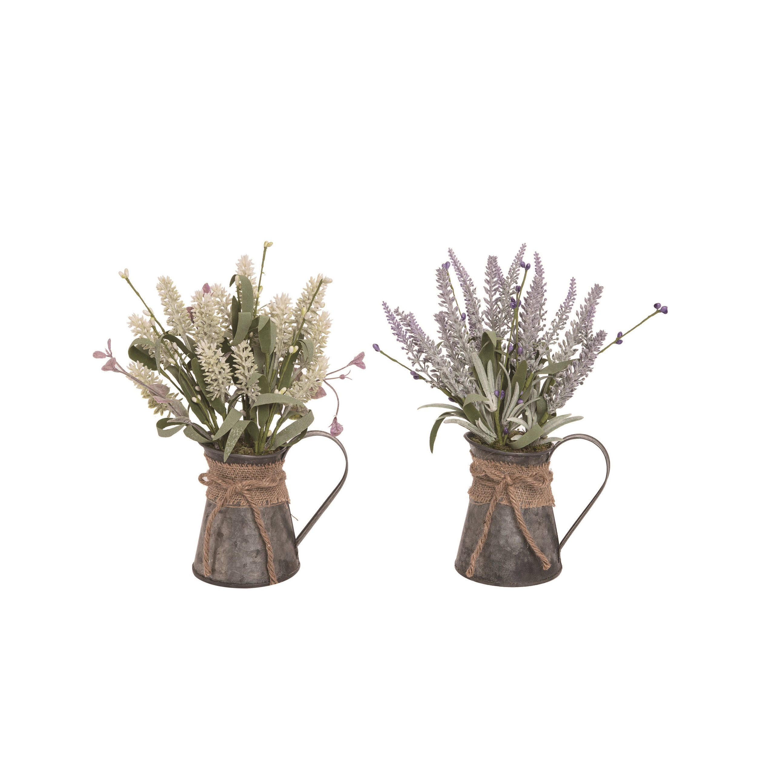 Ophelia & Co. Lavender Bucket Set of 2 Spring Home Decorations | Wayfair