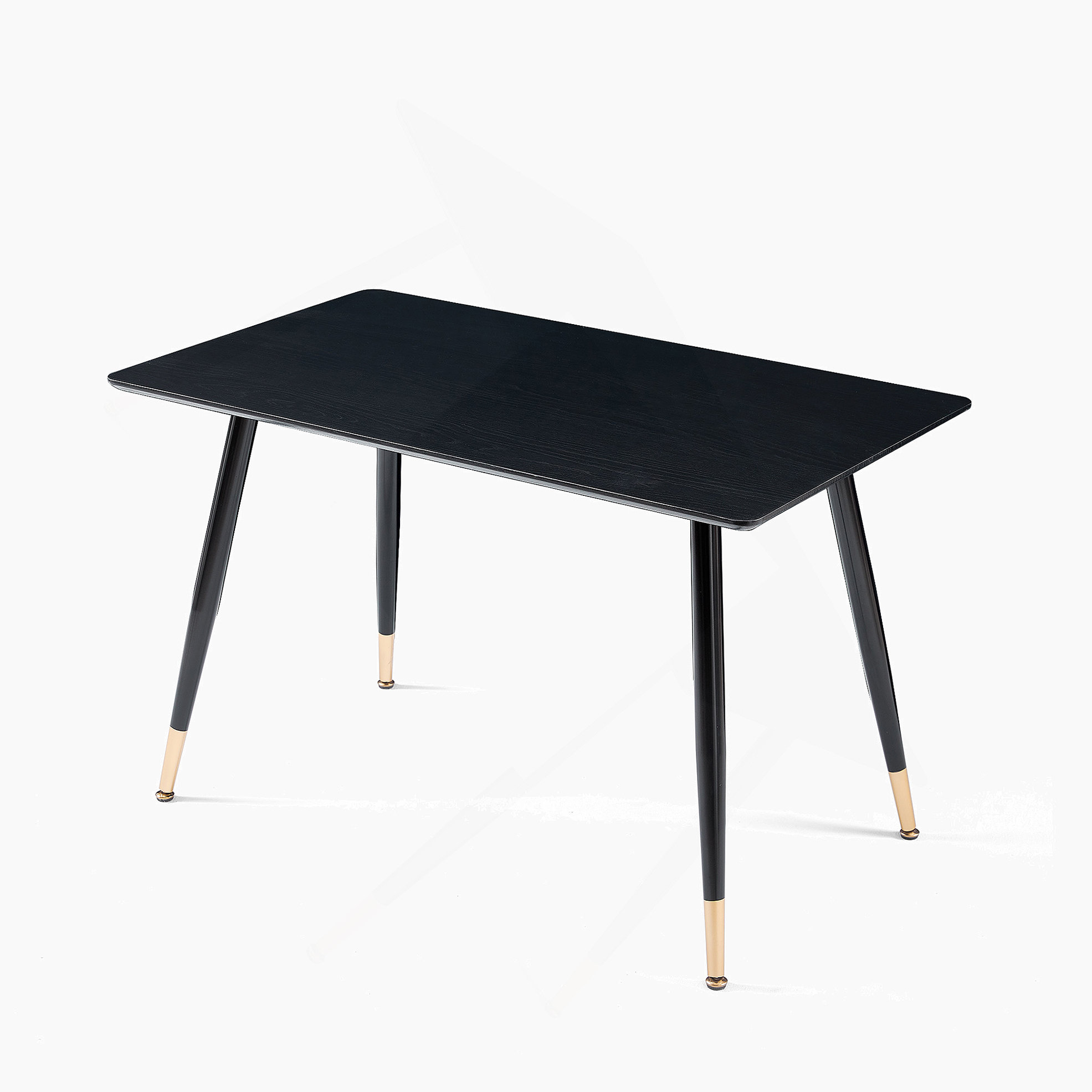 George Oliver Black Modern Kitchen Dining MDF Table for Smart Home ...