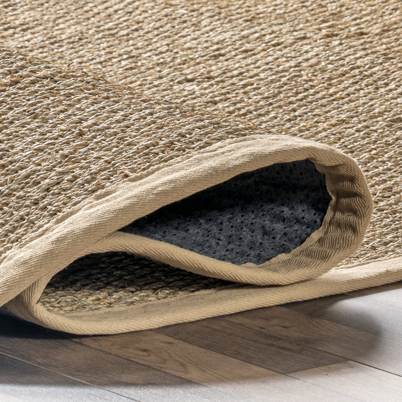 Highland Dunes Palacio Farmhouse Seagrass Area Rug in Beige & Reviews ...