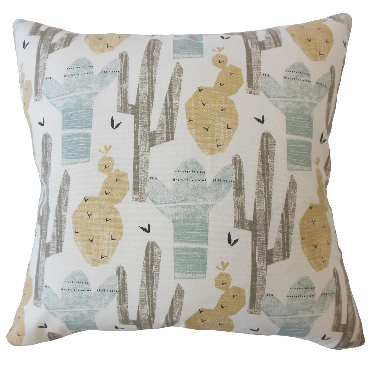 The Pillow Collection Daeja Graphic Down Filled Cotton Throw Pillow ...