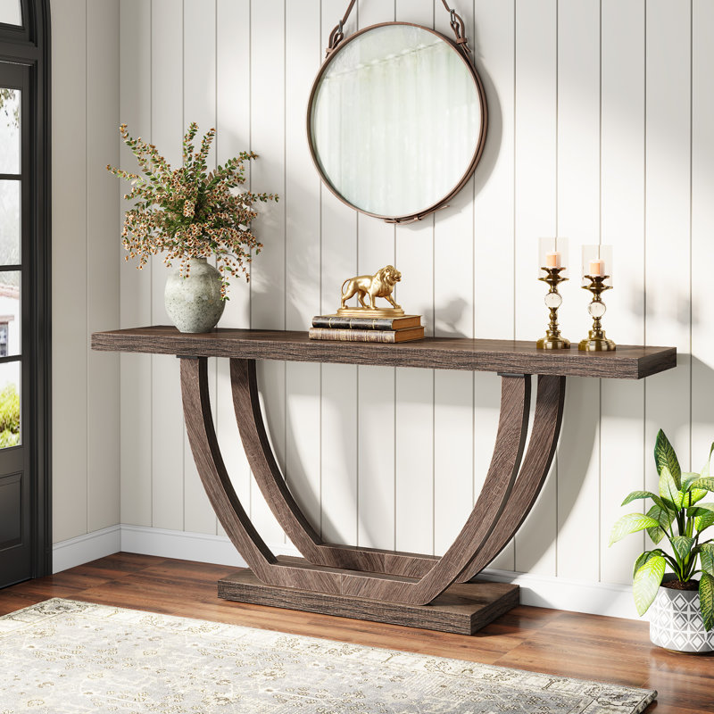 Millwood Pines Rahmel 62.99" Long Console Table, Industrial Entryway ...