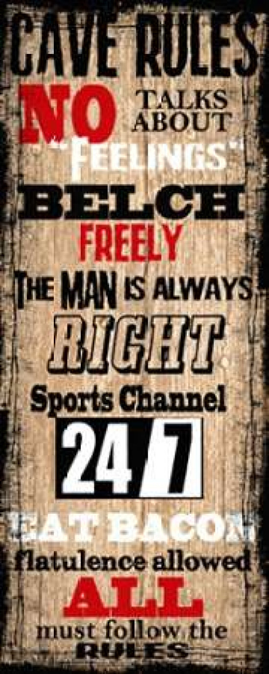 Trinx CAVE RULES Poster Print By Taylor Greene (10 X 20) | Wayfair