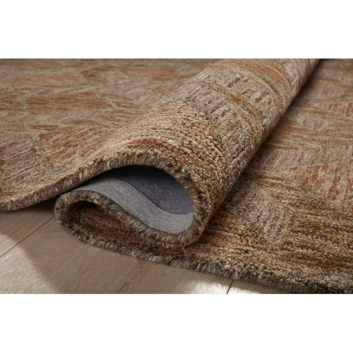 Union Rustic Kadidia Handmade Hand Tufted Wool Rust/Bark Rug | Wayfair