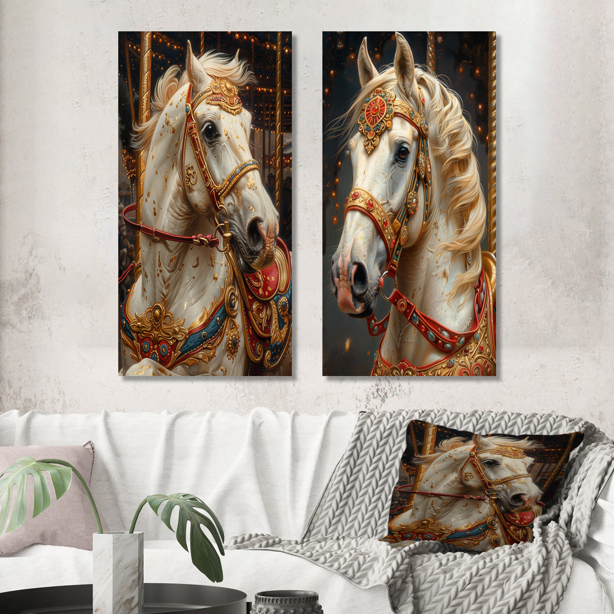 carousel framed art