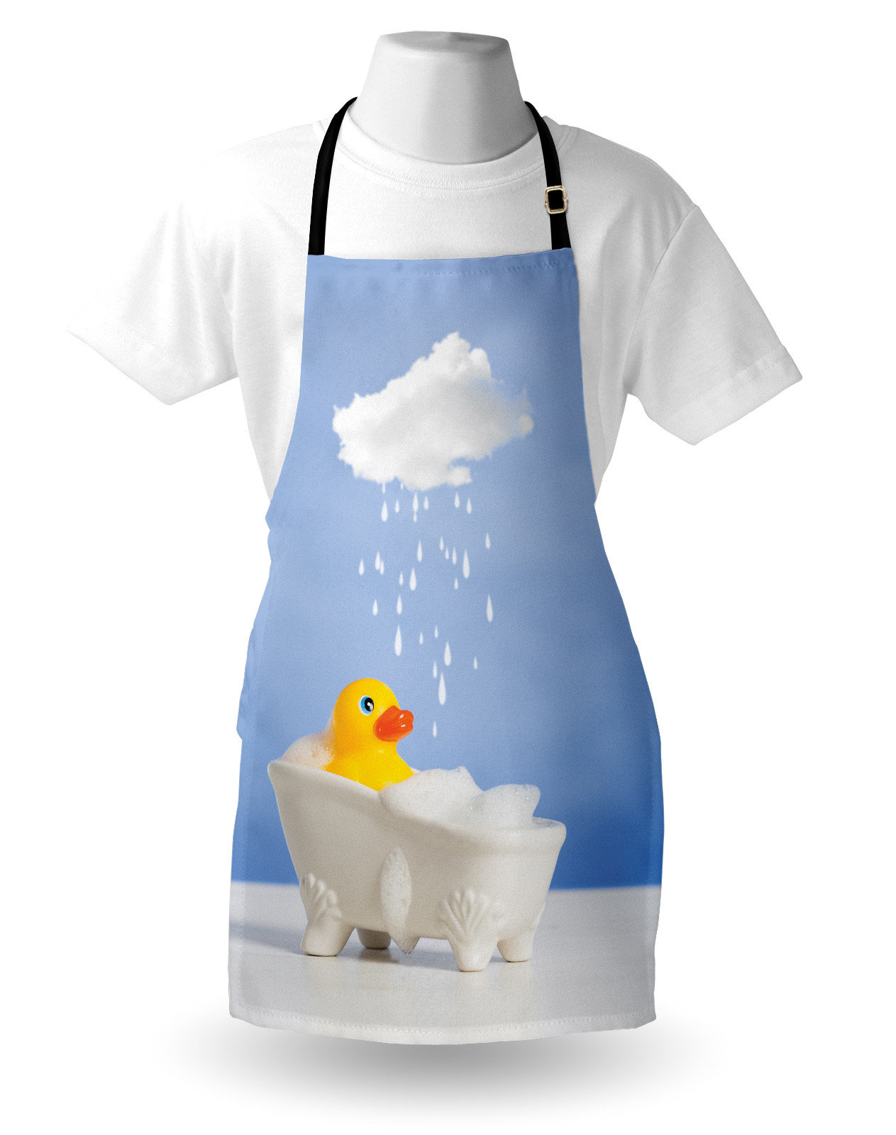 East Urban Home Rubber Duck Apron Unisex, Duck Taking Bath, Adult Size ...