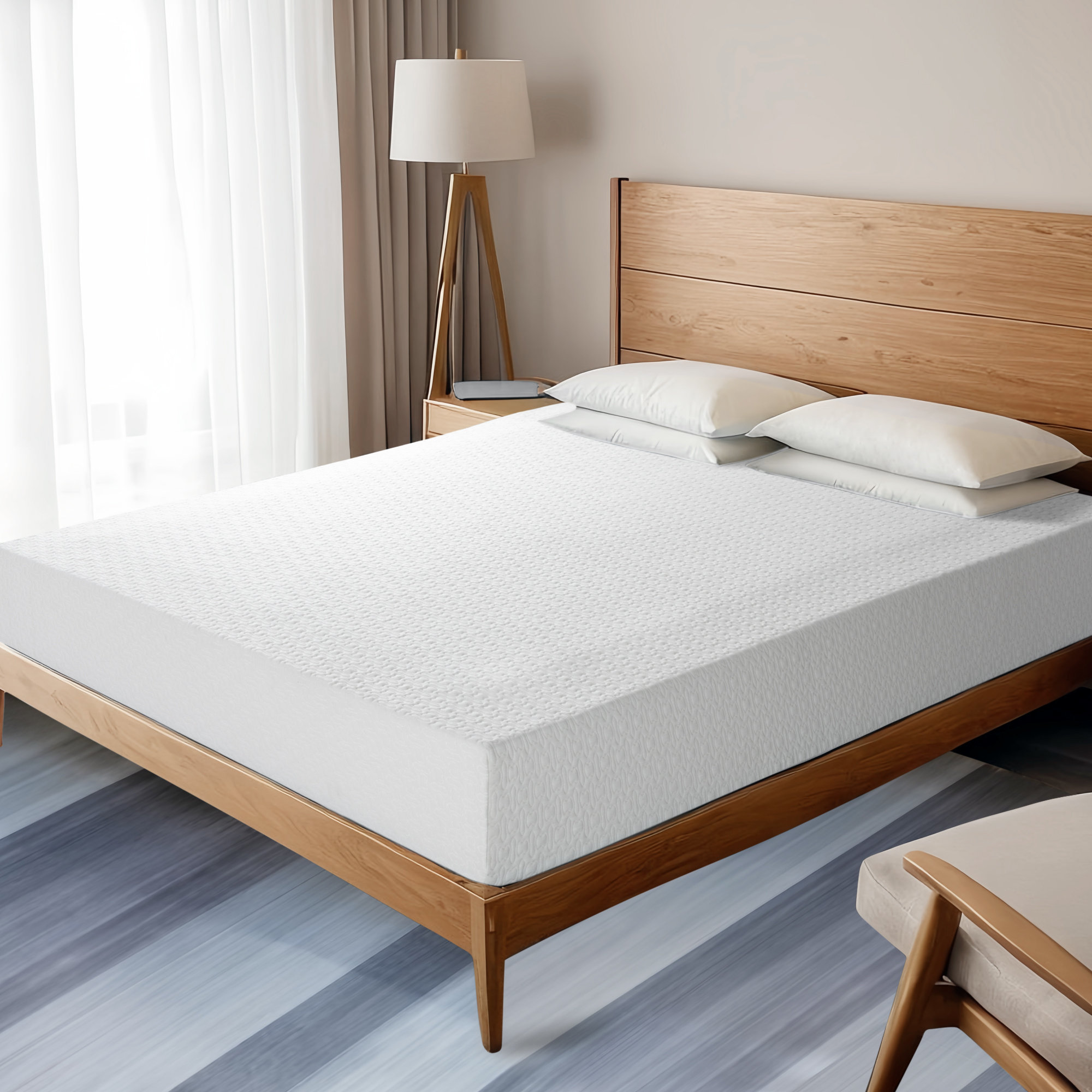 Alwyn Home Matelas en mousse viscoélastique imprégnée de gel de 8 po ...