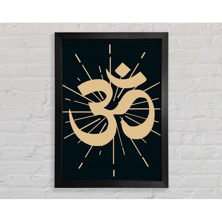 Latitude Vive OM Meditation Sign - Single Picture Frame Art Prints ...
