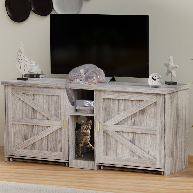 Tucker Murphy Pet™ Cat Litter Box Enclosure For 2 Cats & Reviews | Wayfair