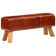 Williston Forge Brown Gym Bok Bench – 110 Cm Real Leather & Solid Mango ...