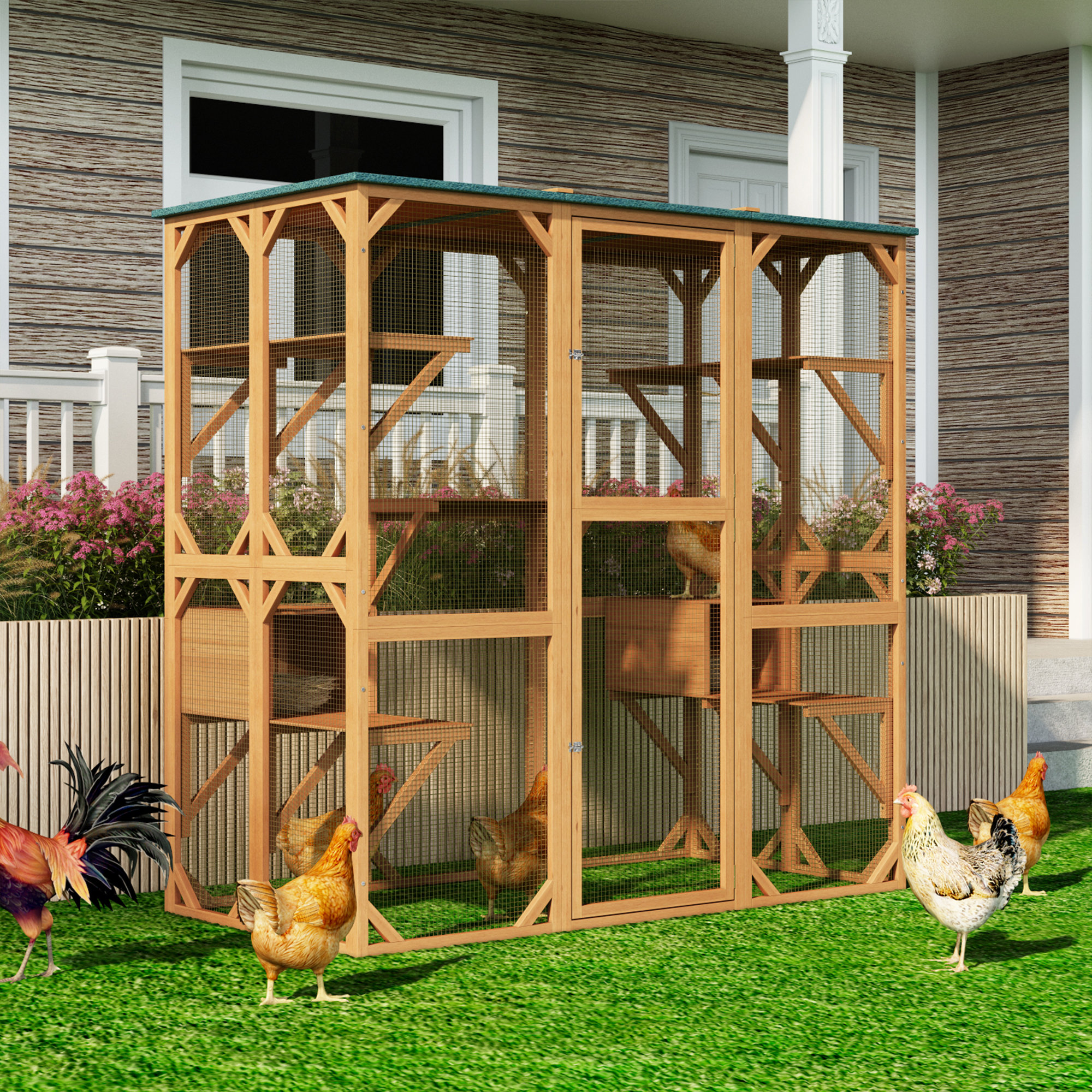 Tucker Murphy Pet™ Erella 18.7569 Square Feet Chicken Run For Up To 15 ...
