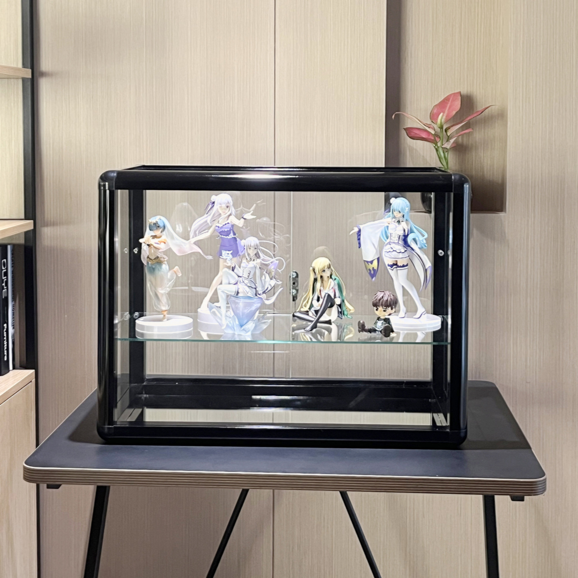17 Stories Tempered Glass Counter Top Display Showcase With Sliding ...