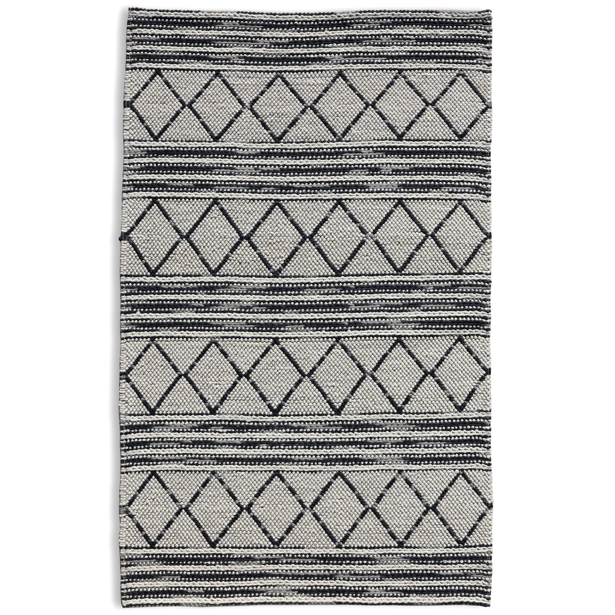 Tufty Home Bubble Moroccan Handmade Loop Pile Weave Ivory/Grey Wool ...