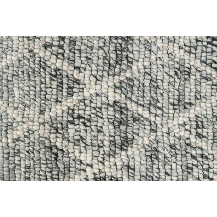 Classic Home Wool Geometric Area Rug in Gray | Perigold