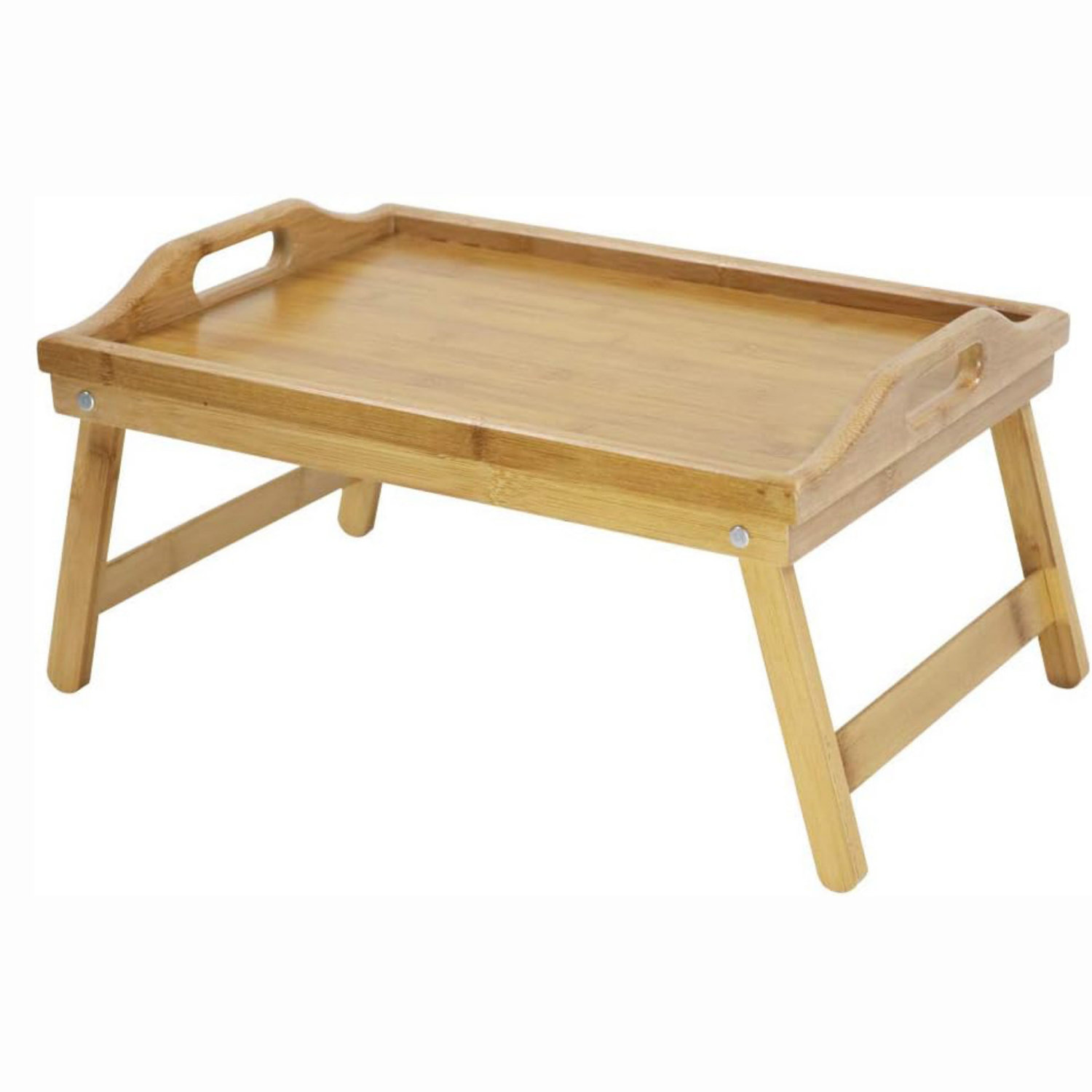 Millwood Pines Bamboo Bed Tray Table with Folding Legs | Wayfair