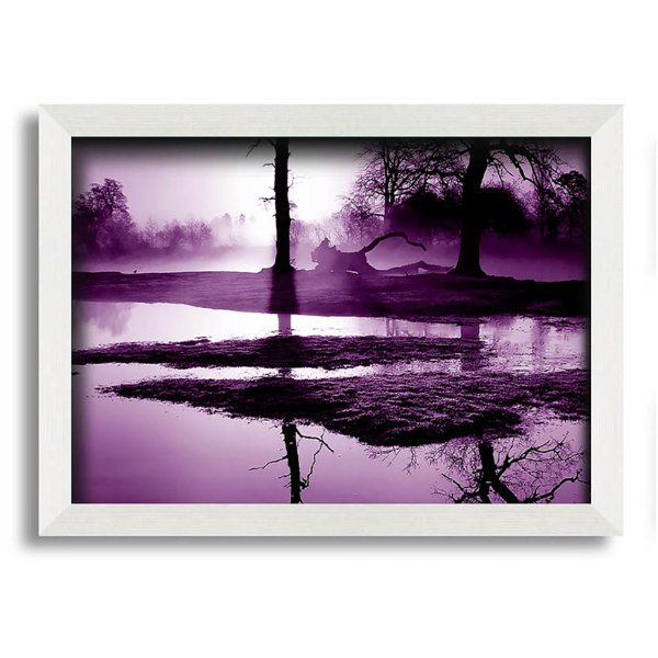 Brayden Studio Sunset Forest Waters Purple - Single Picture Frame Art Prints | Wayfair.co.uk