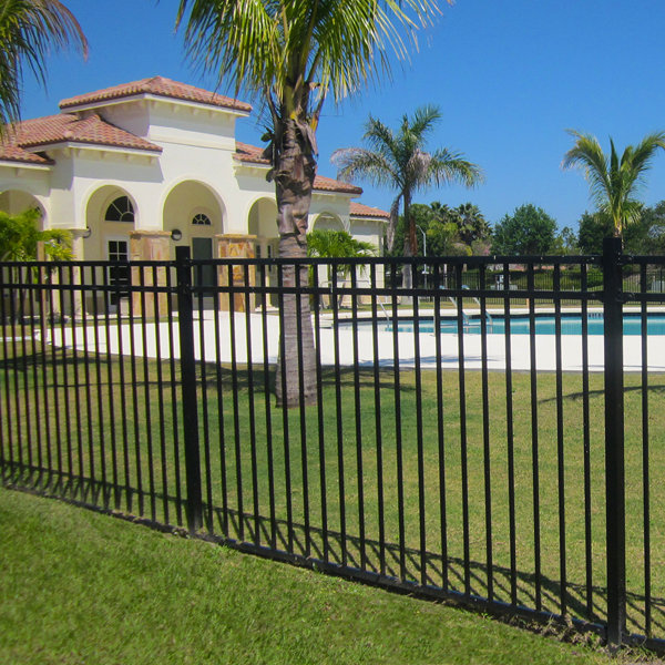 Fortress Building Products Versai 4.5 ft. H x 7.5 ft. W Steel Fence ...