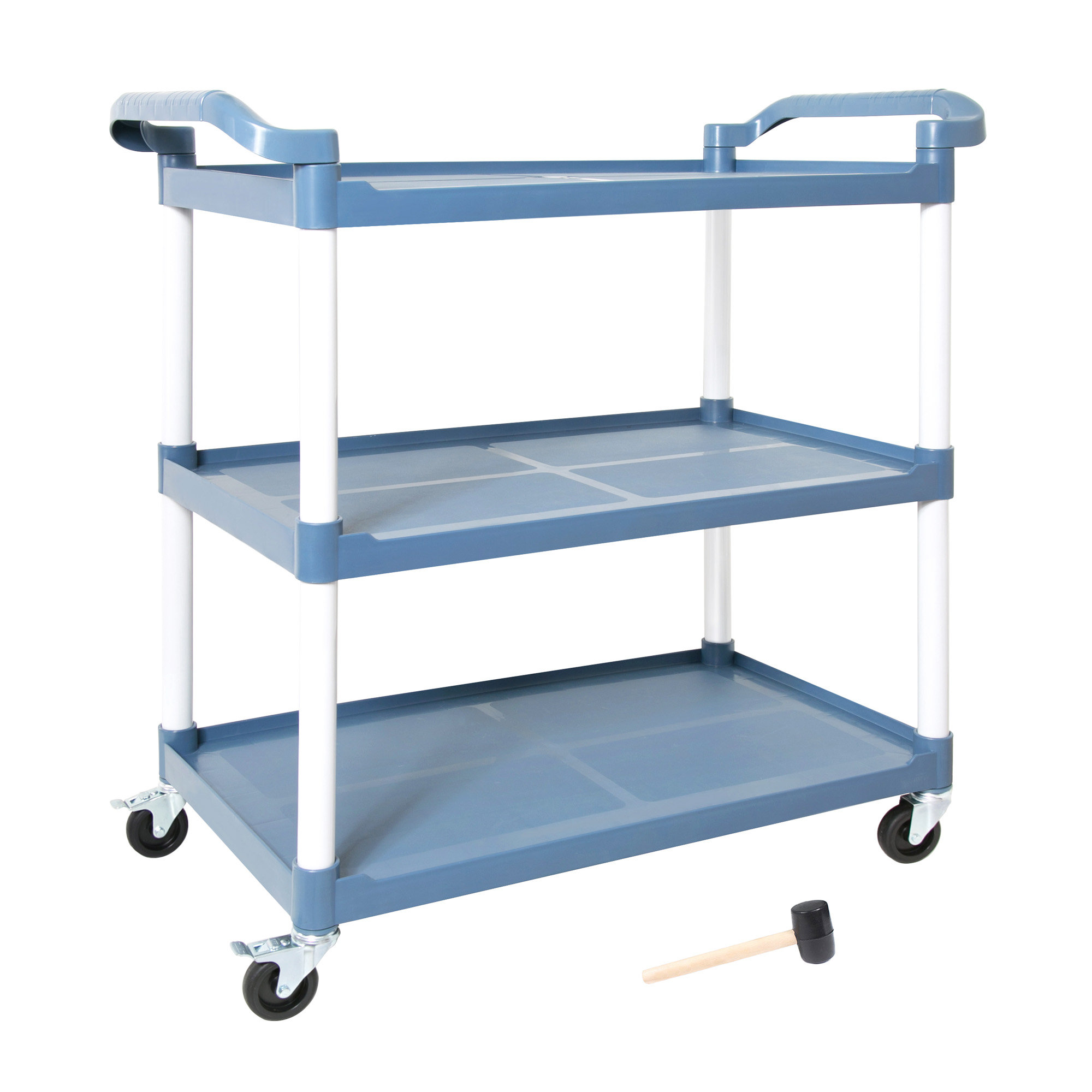 Ebern Designs 3-Tier Plastic Service Utility Cart With Wheels | Wayfair