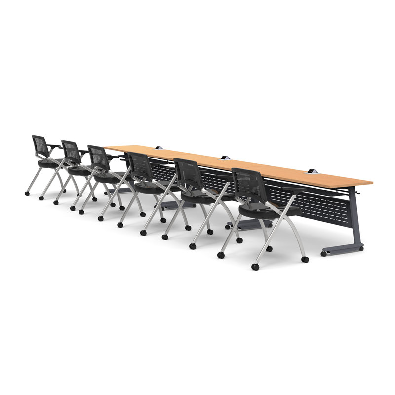 Inbox Zero Benino 6 Person Training Meeting Seminar Tables with Modesty ...