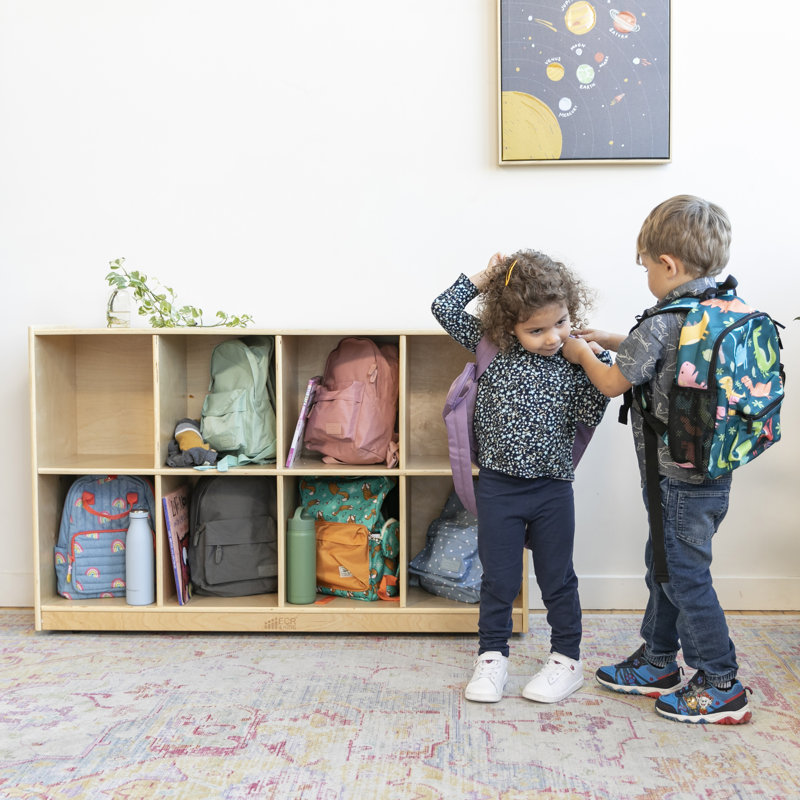 ECR4Kids 8-Compartment Mobile Backpack Storage Cabinet, Classroom ...