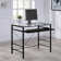 Ebern Designs Glass Top Metal Base Computer Desk & Reviews | Wayfair
