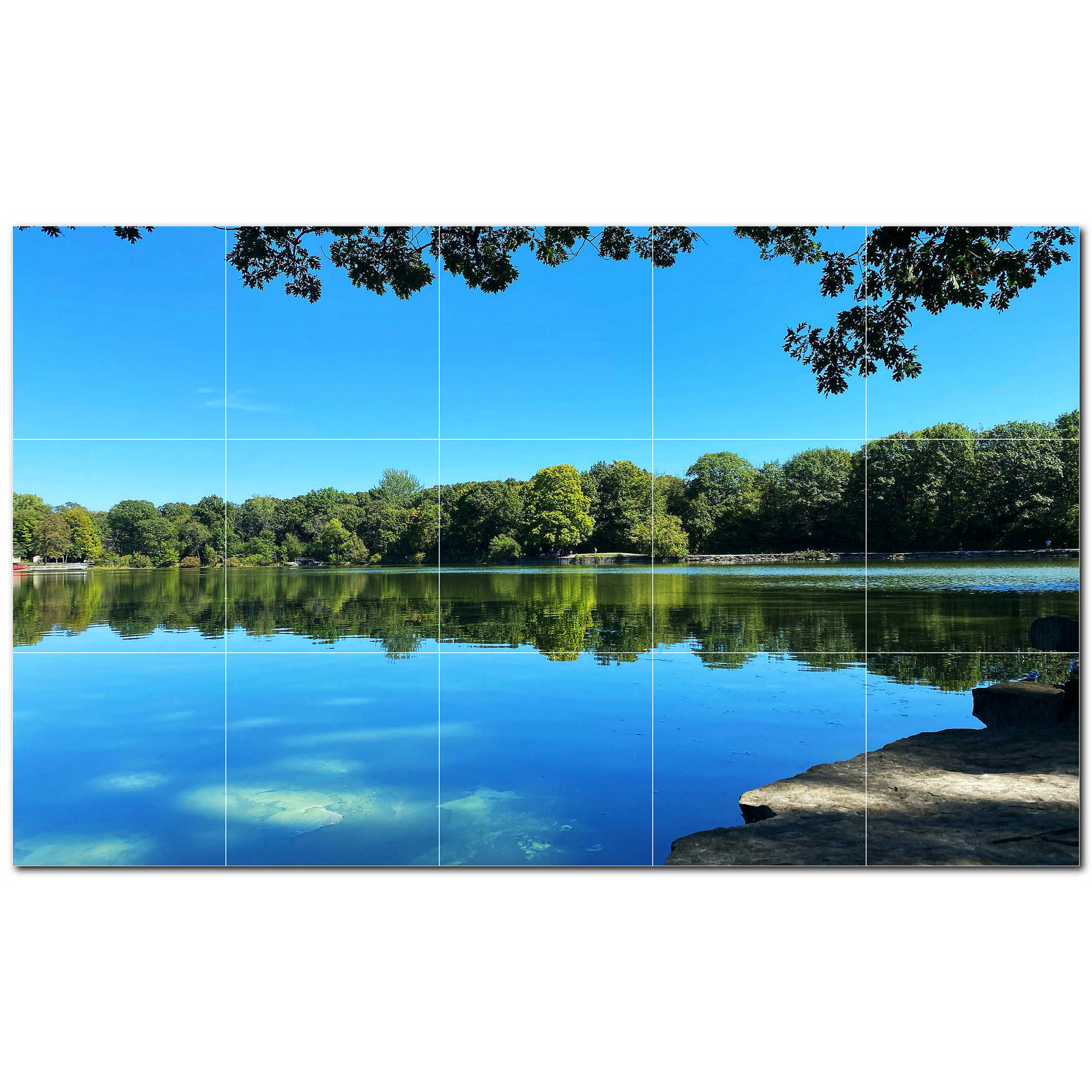 Picture-Tiles.com 40" x 24" Ceramic Lakes Photo Decorative Mural Tile ...
