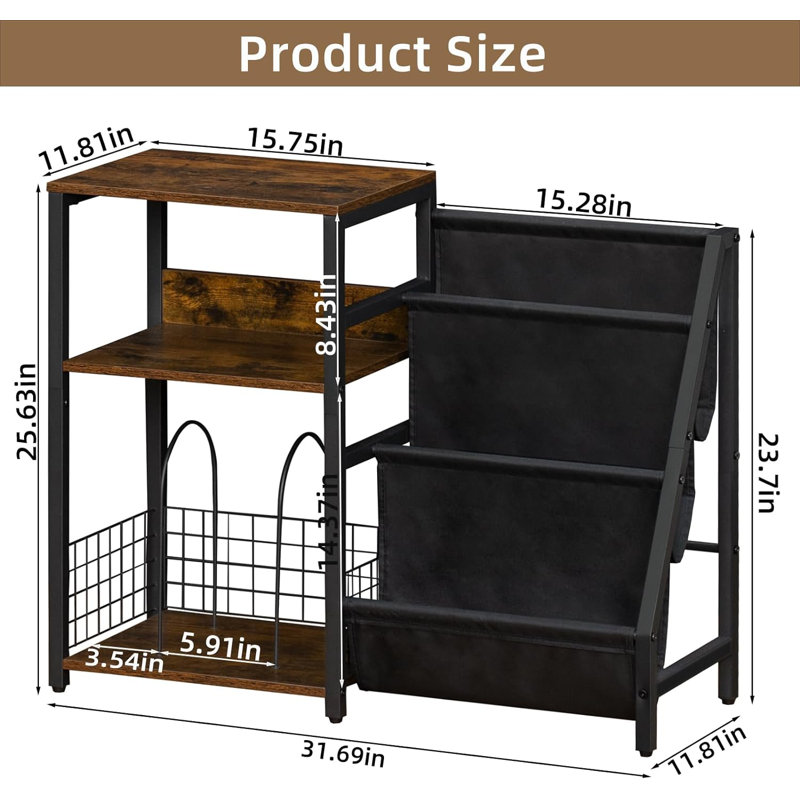 17 Stories Metal 25.63'' H Storage Rack | Wayfair
