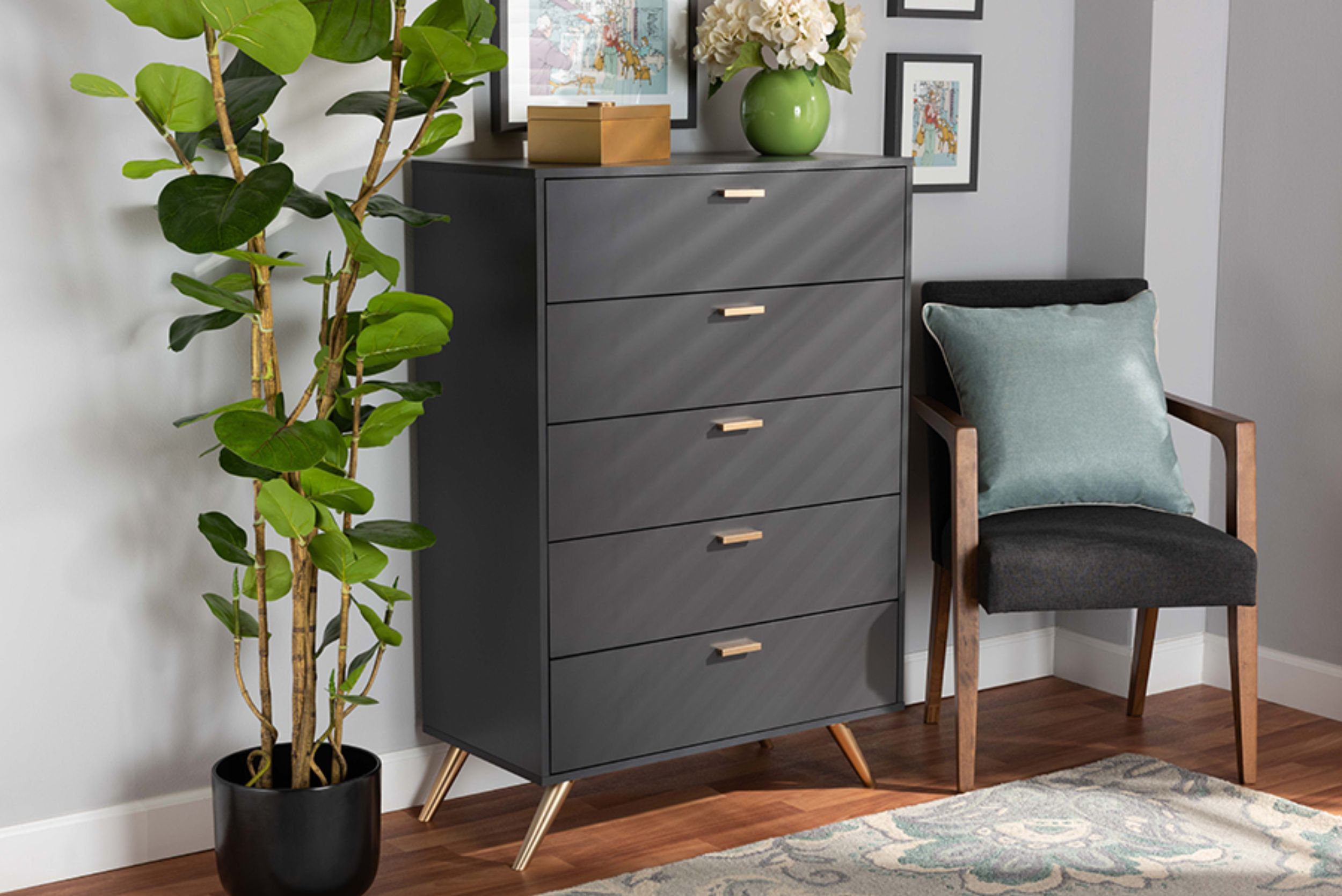 Mercer41 Amilee 5 Drawer 32.5'' W Chest | Wayfair
