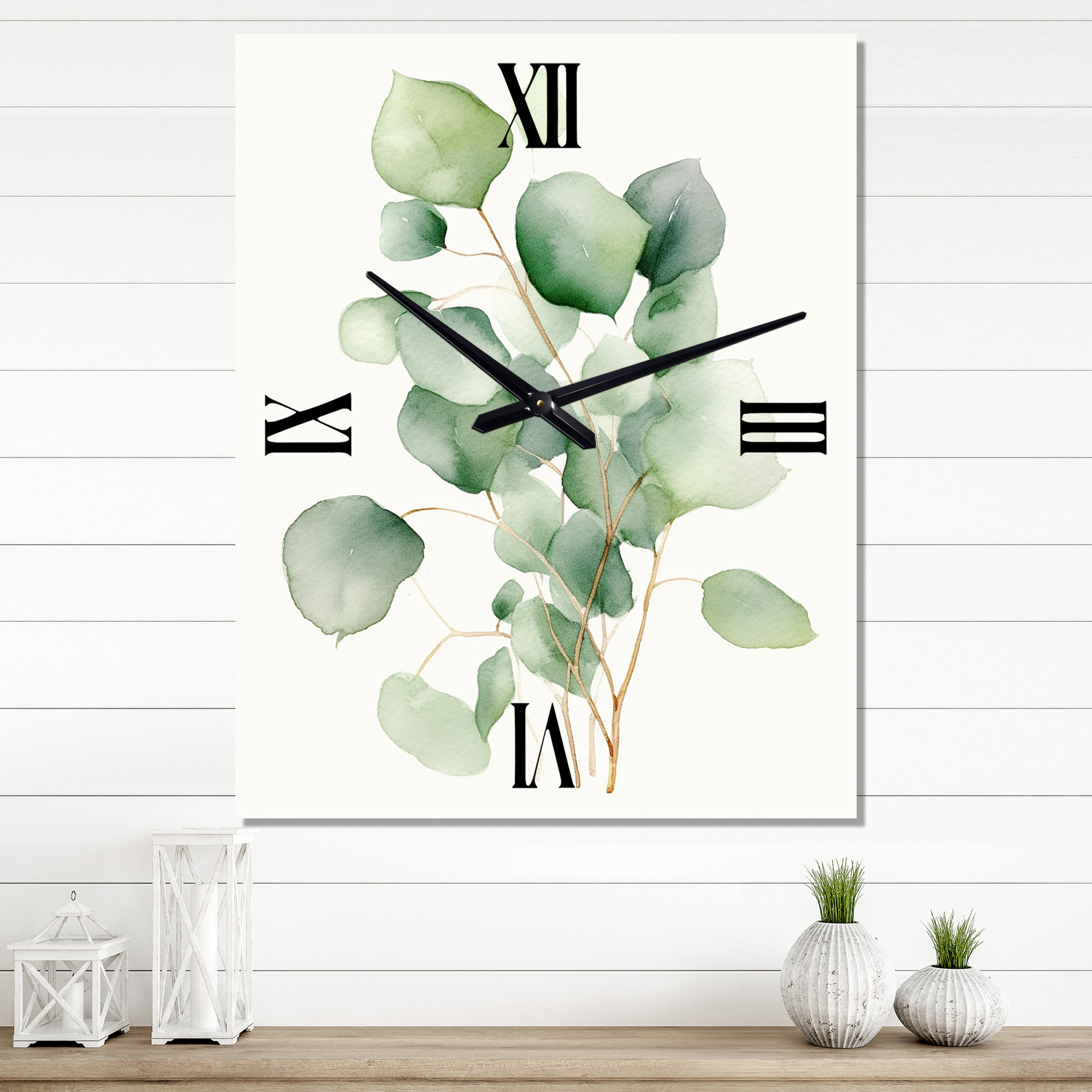 Ivy Bronx White Green Minimalism Eucalyptus Essence V - Floral Very ...